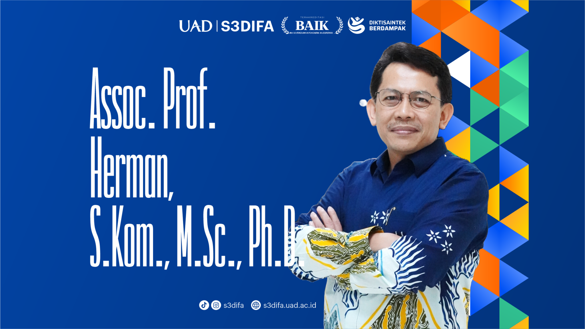Assoc. Prof. Herman, S.Kom., M.Sc., Ph.D. - Program Studi Informatika ...